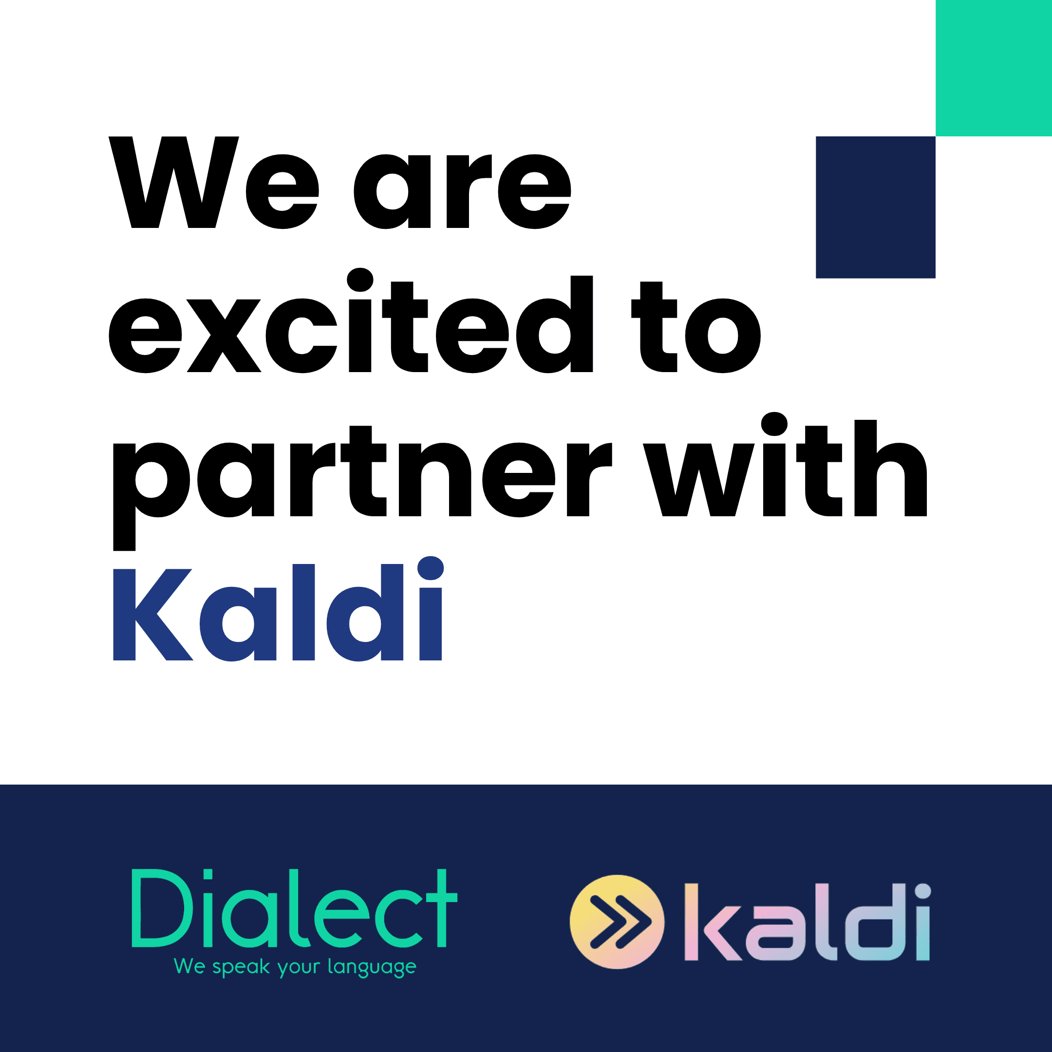 Dialect announces new partnership with Kaldi | The Payments Association