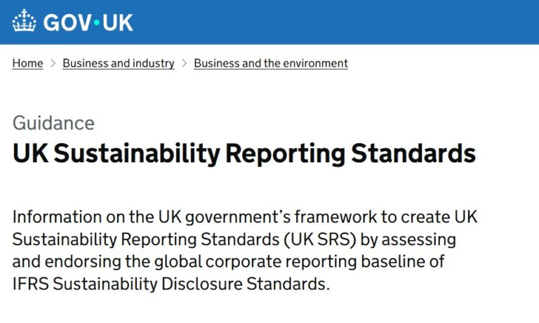 UK Sustainability Reporting Standards | The Payments Association