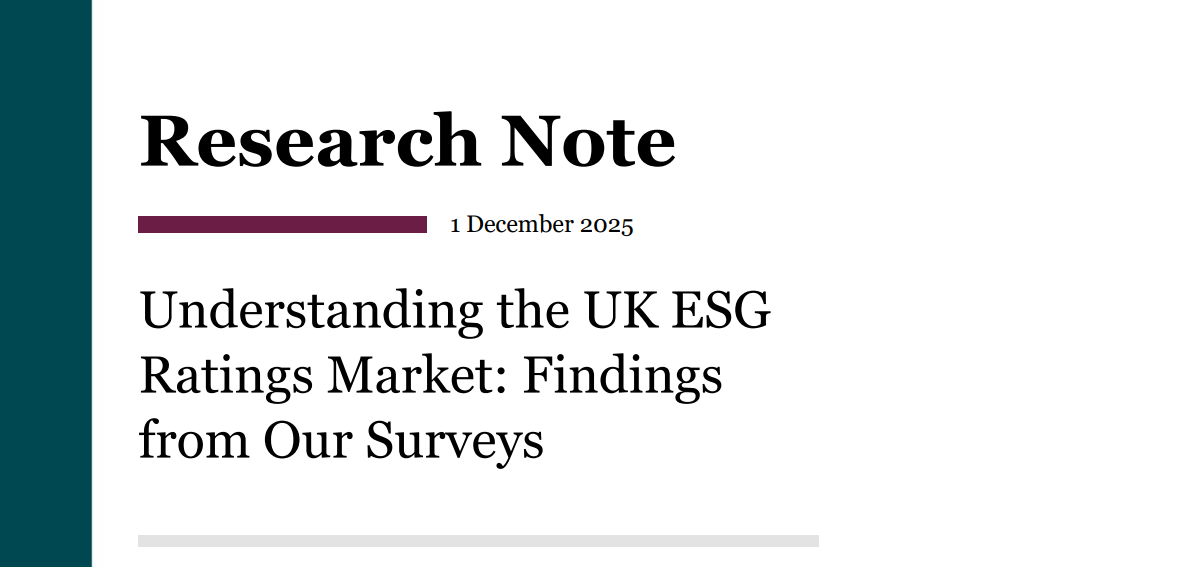 Research Note: Understanding the UK ESG ratings market | The Payments ...