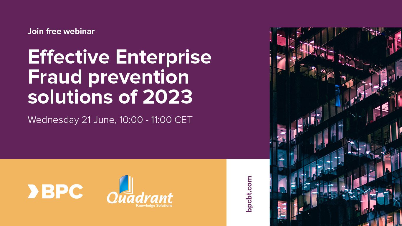 Effective Enterprise Fraud prevention solutions of 2023: Join this BPC ... Effective Enterprise Fraud prevention solutions of 2023: Join this BPC ...